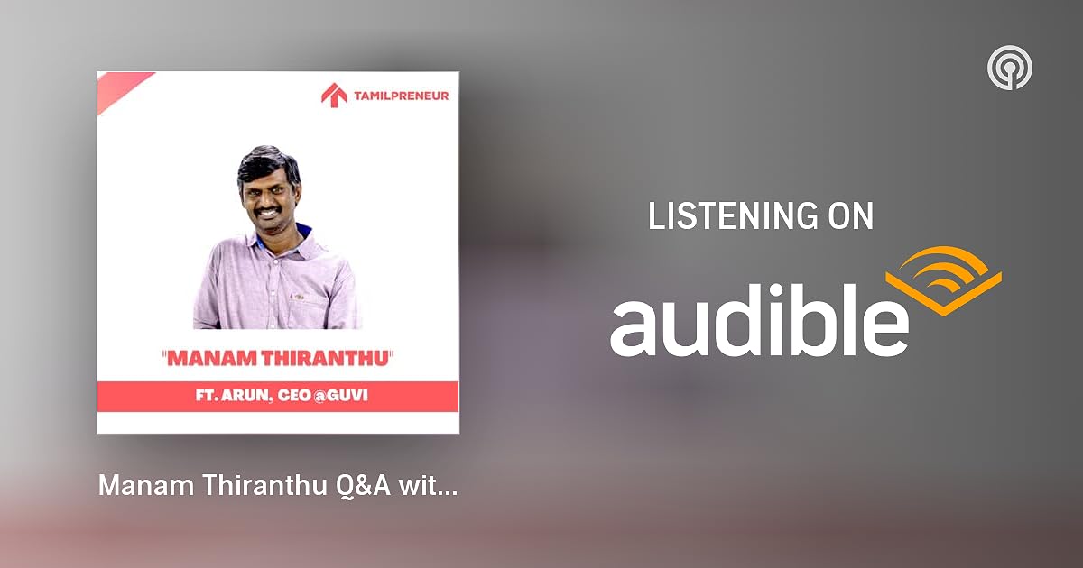 Manam Thiranthu Qanda With Arun Prakash Founder And Ceo Guvi Club Special Tamilpreneur